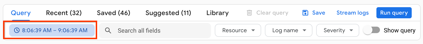 Build queries in the Logs Explorer | Cloud Logging | Google Cloud